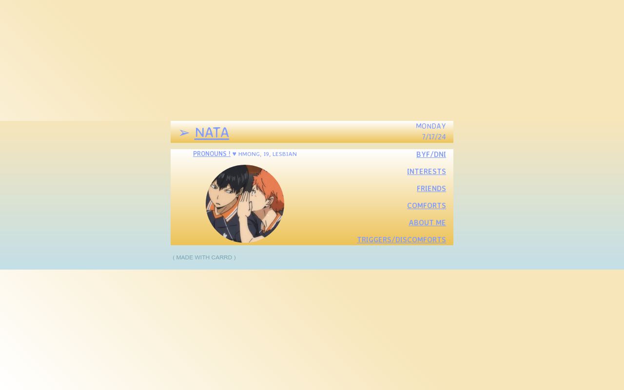 Nata's Card